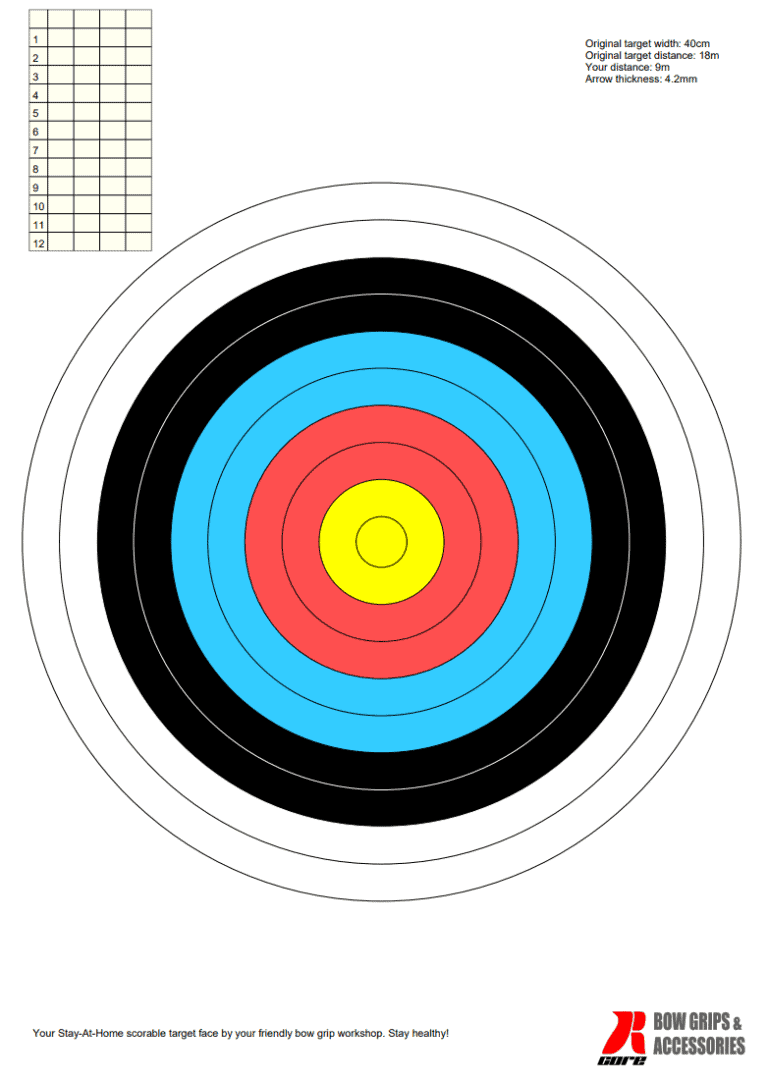 Printable Archery Target - set your parameters and print